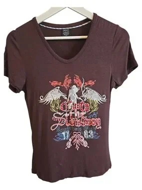 Sasch | Tops | Sasch Brown Graphic Tank With Red And White Accents ...